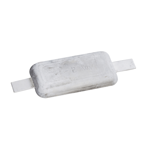 Straight Aluminium Hull Anode with Single Strap - Jennings Anodes UK