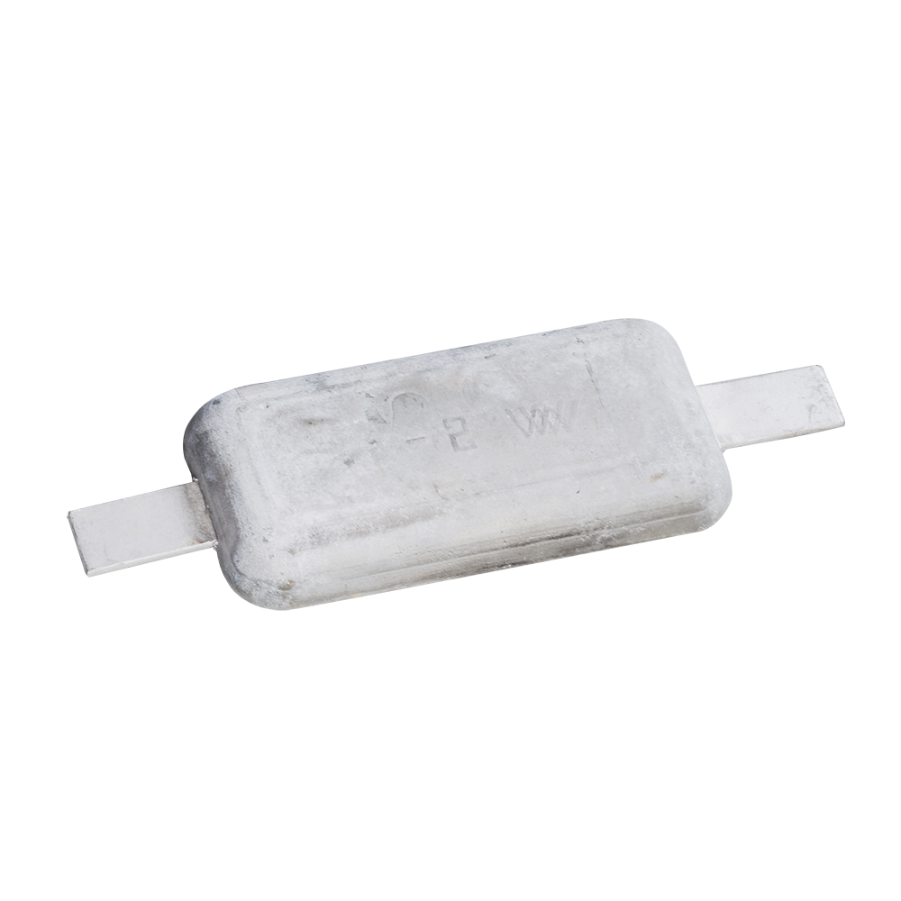 Rectangular Aluminum Hull Anode with Single Strap - Jennings Anodes UK