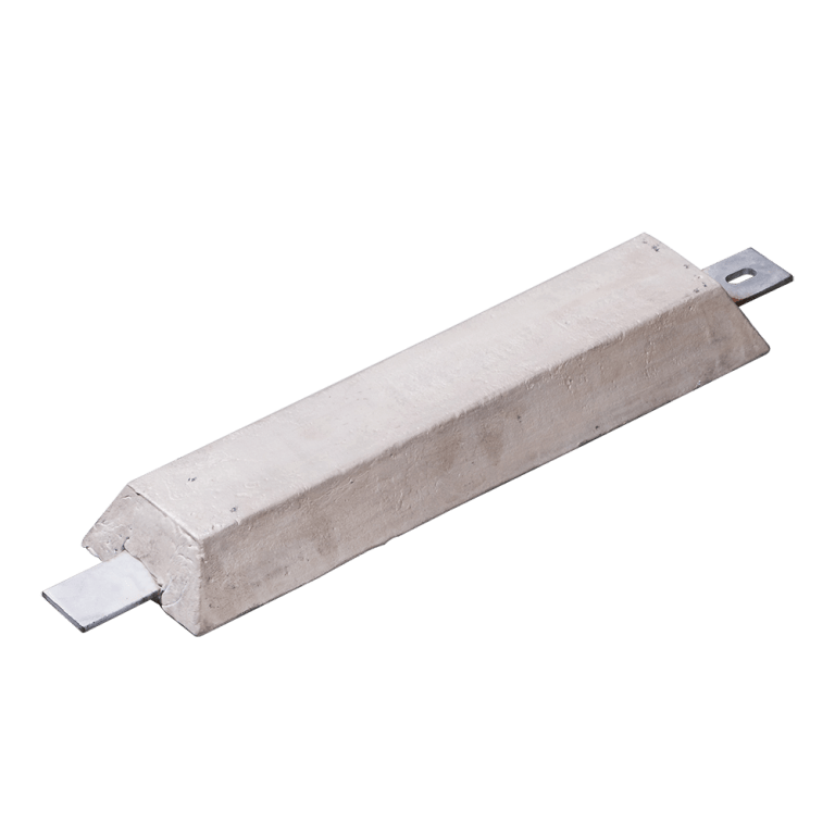 Rectangular Magnesium Hull Anode with Double Straps - Jennings Anodes UK