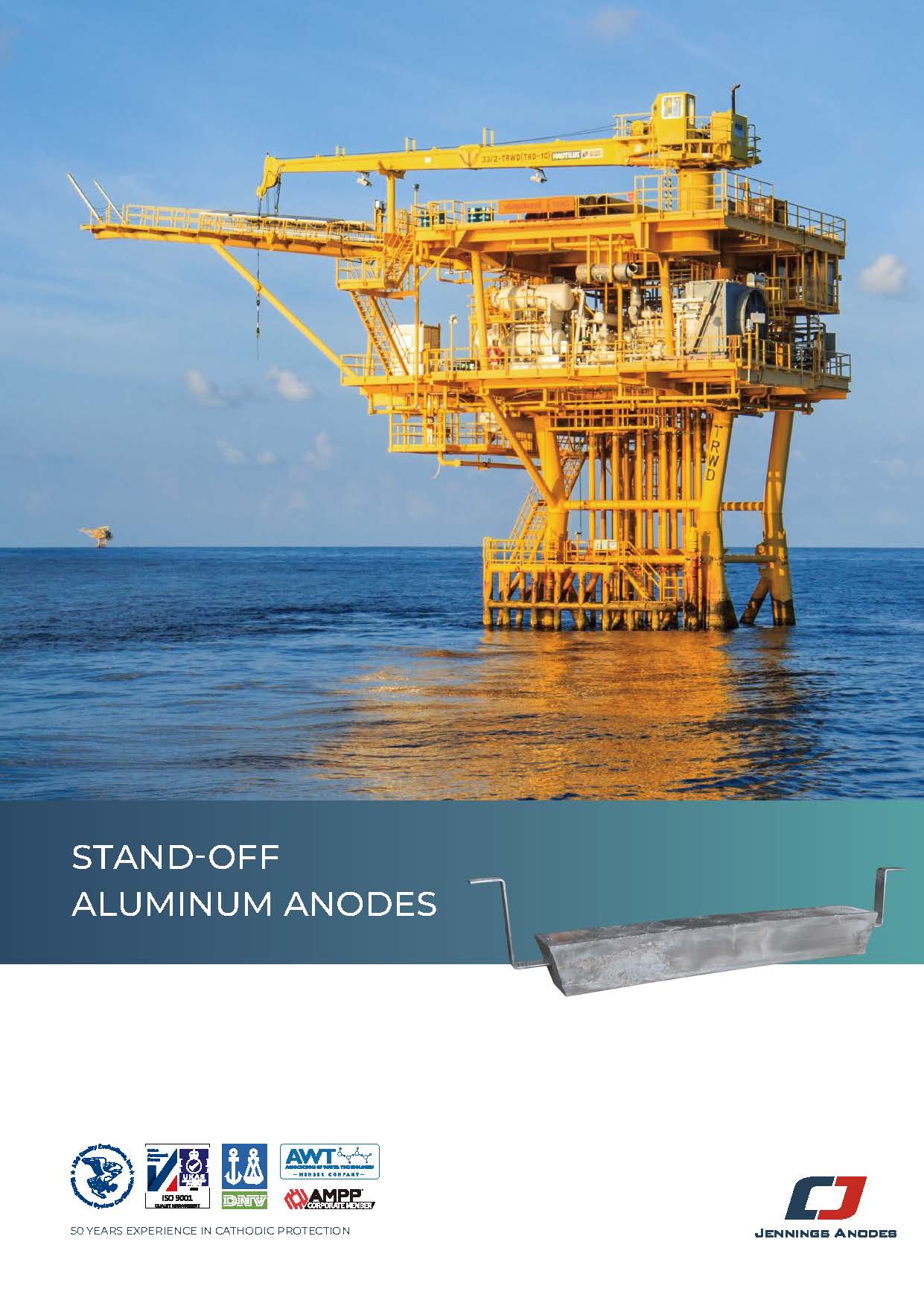 Slender Stand-Off Aluminum Anode with Cranked Flat Bar Insert ...