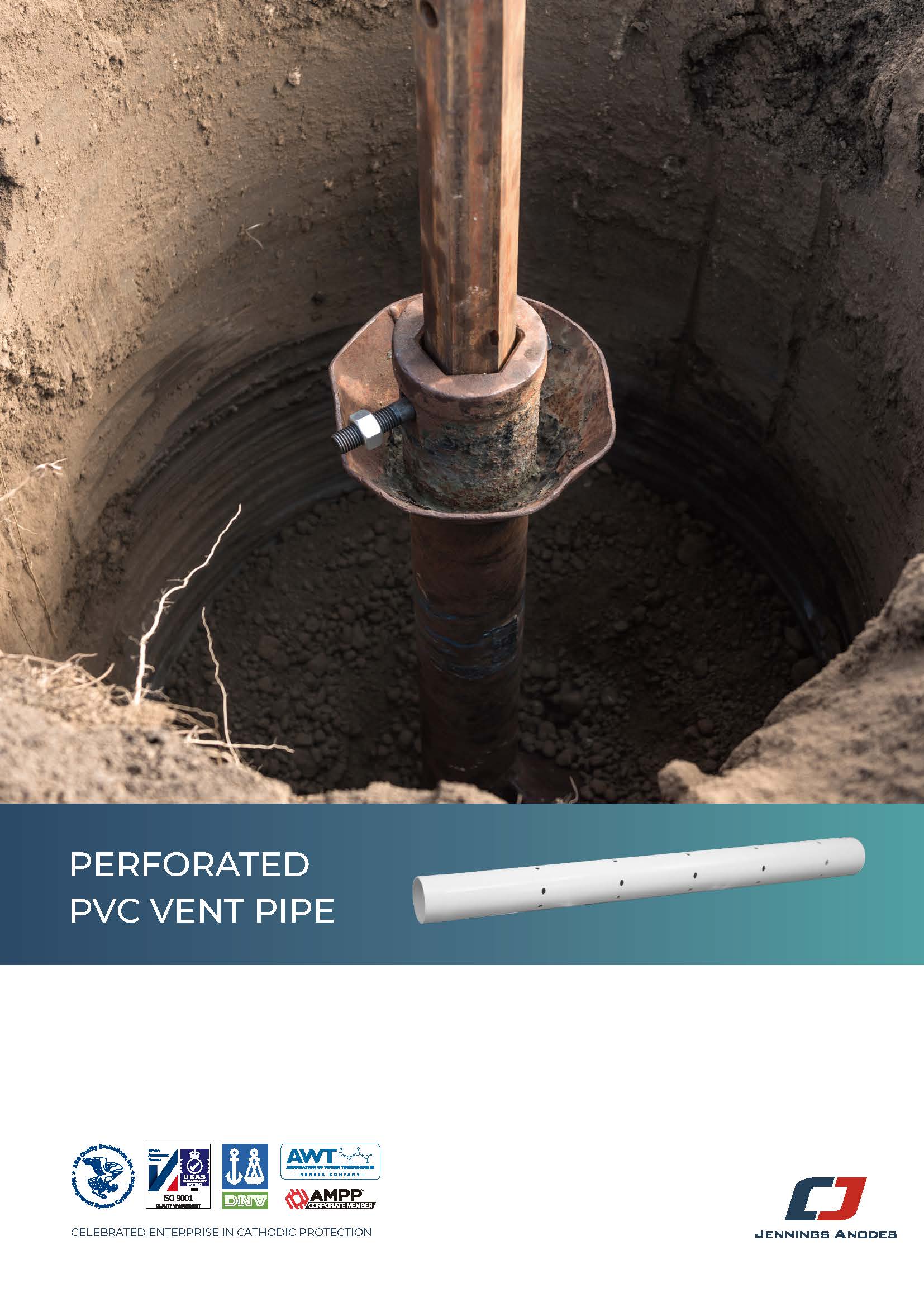 Perforated PVC Vent Pipe - Jennings Anodes UK